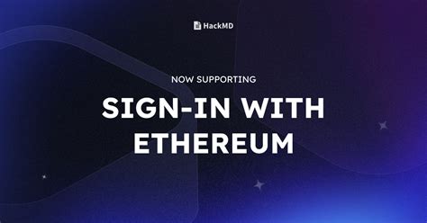 sign in with eth is live on hackmd hackmd