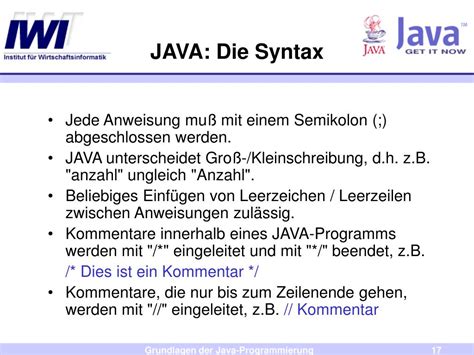 PPT Einführung in Programmierung in JAVA AG SS 2003 PowerPoint Presentation ID 4023613