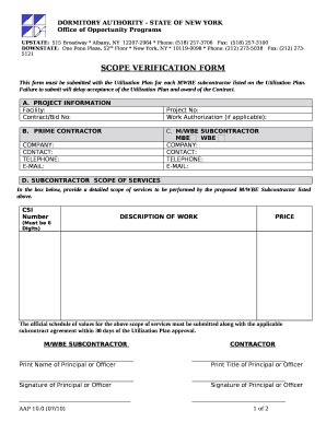 Scope Validation Template Doc Template PdfFiller