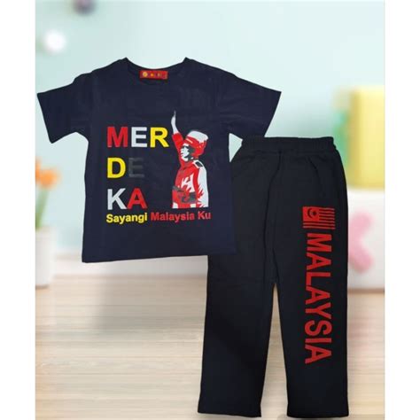 Clearance Sales Short Sleeve Merdeka Set Shopee Malaysia