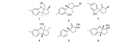 Chemical Structures Of The Known Sesquiterpenes Isolated From Laurencia