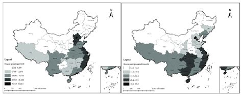 Spatial Distribution Of Urban House Prices Left And Rent Right In