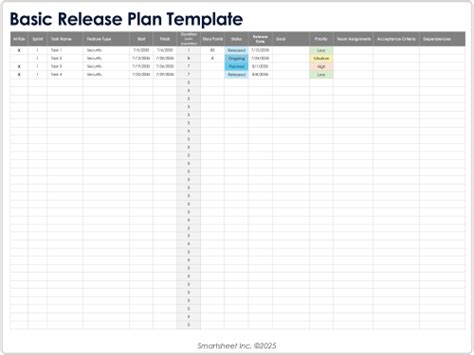 Free Product And Software Release Plan Templates