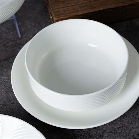 Stackable Cereal Bowls White Bone China Hotel Bowls Pito