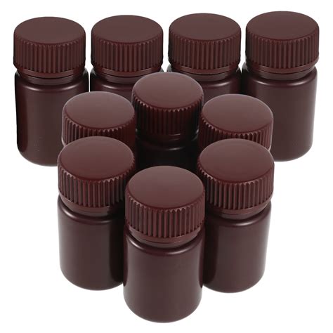 Hemoton 10pcs Lab Reagent Bottles Empty Reagent Bottles Reagent Storage