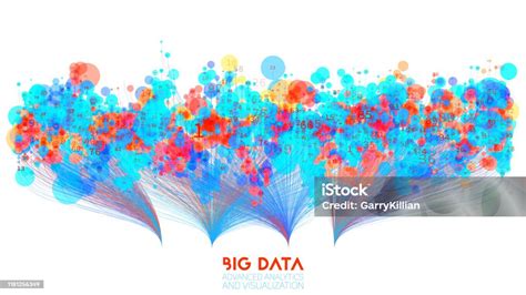 벡터 추상 다채로운 빅 데이터 정보 정렬 시각화 소셜 네트워크 복잡한 데이터베이스의 재무 분석 시각적 정보 복잡성 설명 복잡한 데이터 그래픽 0명에 대한 스톡 벡터 아트 및