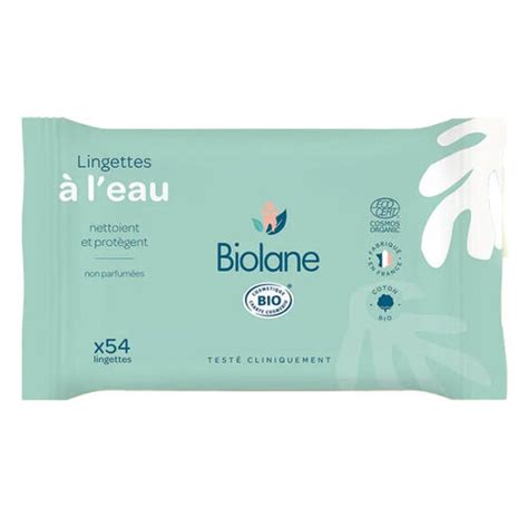 Biolane Organic Water Based Wipes 54 Wipes