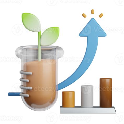 3d rendering plant testing isolated useful for agriculture technology