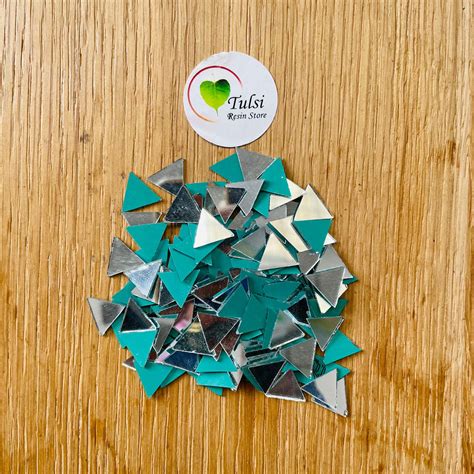 Triangle Shape Glass Mirror For Different Craft Tulsi Resin Store