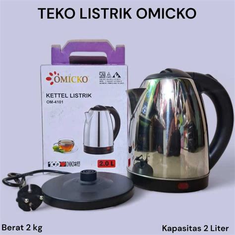 Teko Listrik Omicko 2 Liter Kettle Electric Kapasitas 2000 Ml Teko