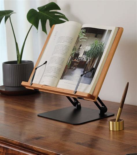 Walnut Book Stand Wood Book Holder Stand Desk Book Stand Holder