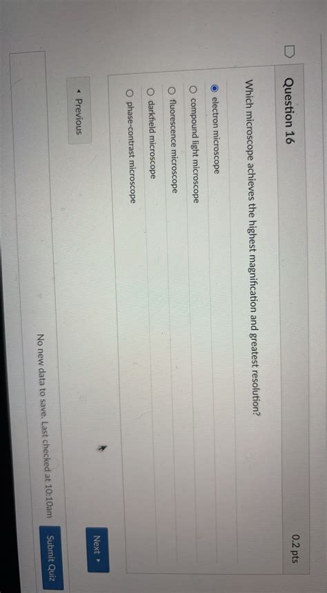 Question 16 0 2 Pts Which Microscope Achieves The Highest Magnification