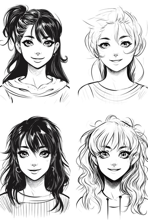 Anime Happy Girl Drawing