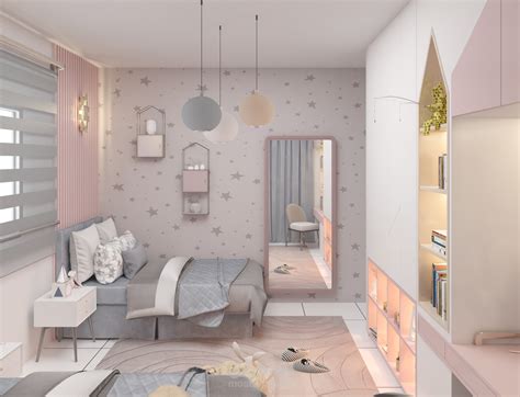 تصميم غرفة نوم بنات مستقل