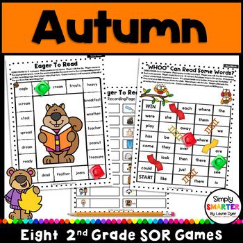 Fall Themed Second Grade Science Of Reading Games Tpt