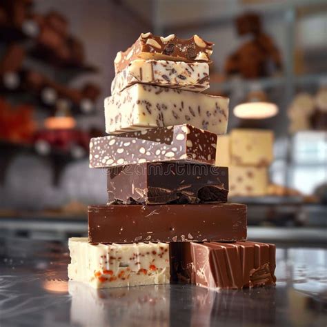 Stacked Assortment Of Gourmet Fudge Stock Illustration Illustration
