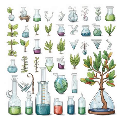 Premium Ai Image Science Branches Illustrated Sketch Style Icons