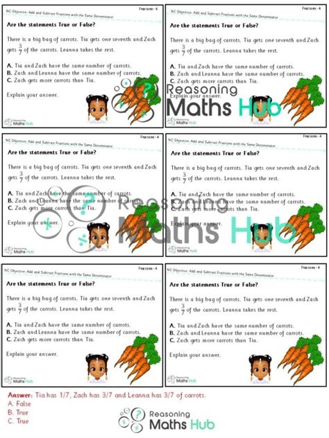 Add And Subtract Fractions With The Same Denominator Master The Curriculum