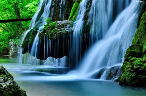 Forest Waterfall Rocks Beautiful Views Wallpapers 2048x1344