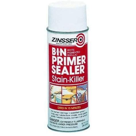 Zinsser B I N Shellac Base Primer Spray White 13 Oz Can 6 Pack