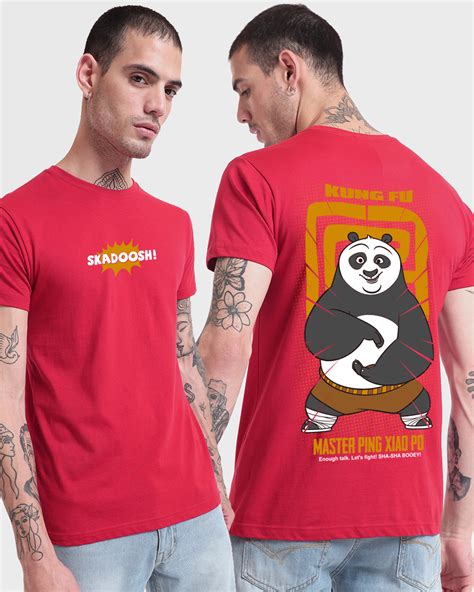 Buy Mens Red Kung Fu Panda Graphic Printed T Shirt Online At Bewakoof