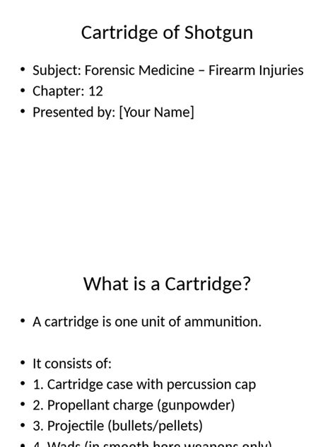 Shotgun Cartridge Components Explained Pdf