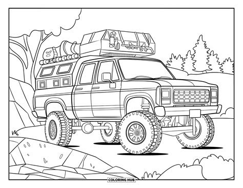 Lifted Truck Coloring Pages Printable Lifted Truck Coloring Pages Printable