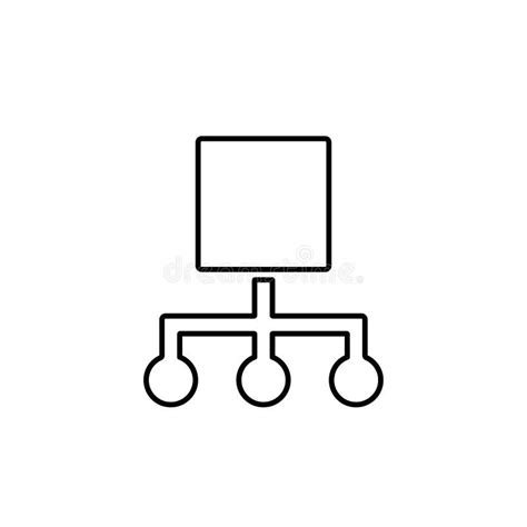 Hierarchical Network Hierarchical Structure Isolated Vector Icon That Can Be Easily Edited In