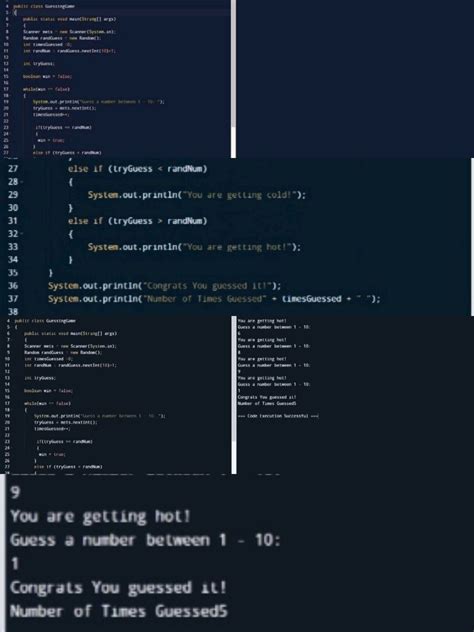 Finished A Number Guessing Game With Java Harini Harini Posted On The