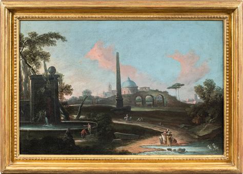 Giuseppe Zais Venetian Master 18th Century Landscape Painting