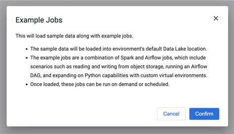 Cloudera Data Engineering Example Jobs And Sample Data