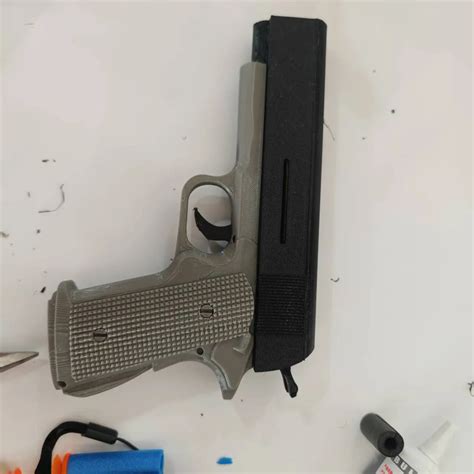 Toy Pistol Foam Dart Blaster Free 3d Print Model Makerworld