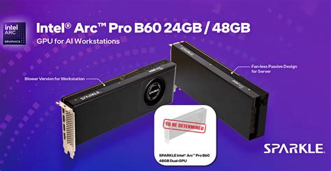 Sparkle Announces Arc Pro B60 Passive And Blower Gpus Confirms Dual