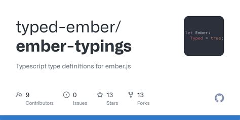 Github Typed Emberember Typings Typescript Type Definitions For Emberjs