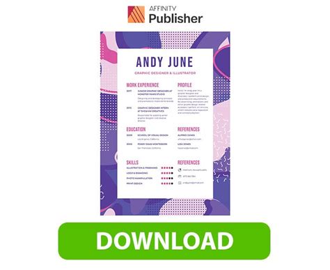 Affinity Publisher Resume Template