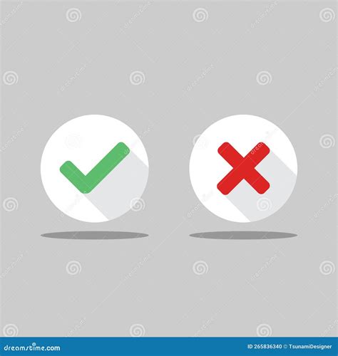 Check And Wrong Marks Tick And Cross Marks Accepted Rejected Approved Disapproved Yes No