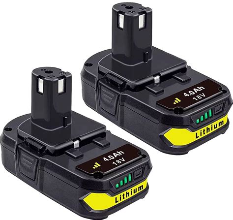 Fske Paquete De 2 Baterías De Litio De 40ah Para Ryobi 18v Batería