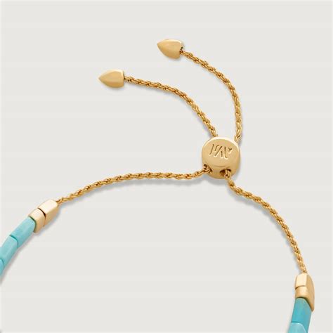Monica Vinader Delphi Gemstone Friendship Bracelet In 18k Gold Vermeil
