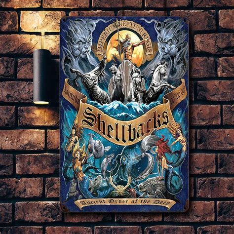 Us Navy Shellback Metal Sign Veteran Ux