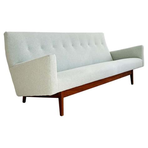 Rapturous Jens Risom Mid Century Modern Tufted Slope Arm Sofa At