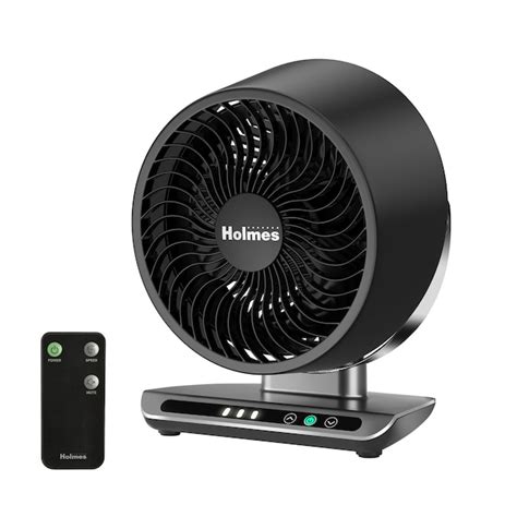 Holmes 8 In 120 Volt 3 Speed Indoor Black Desk Fan With Remote 12093 At