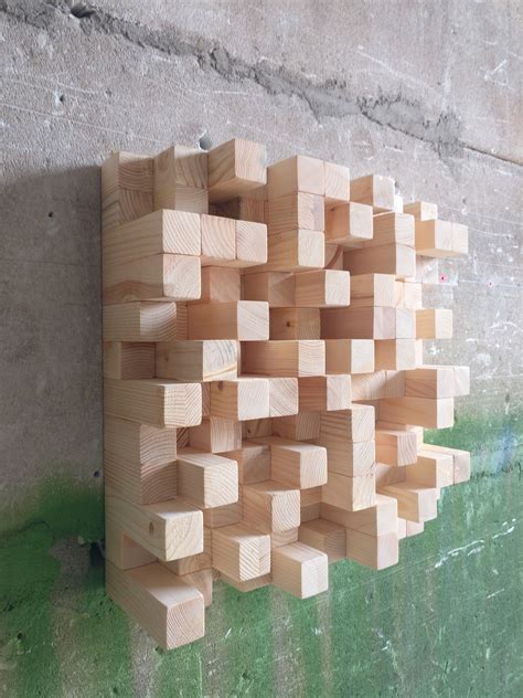 Acoustic Panel Skyline Diffuser Manhattan I Solid Wood Etsy