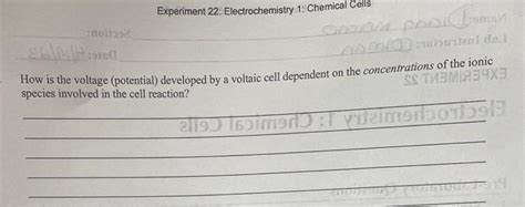 Solved How Is The Voltage Potential Developed By A Voltaic