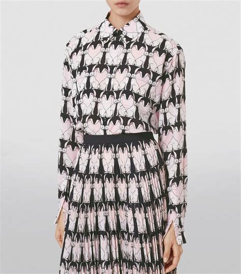 Burberry Silk Rabbit Print Shirt Harrods Us