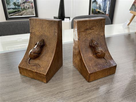 Mouseman Bookends Sold Carnes Fine Art