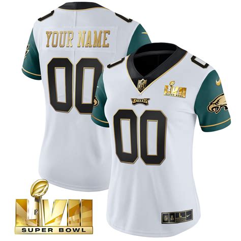 Philadelphia Eagles Super Bowl Gold Custom Vapor Midnight Green Sleeves