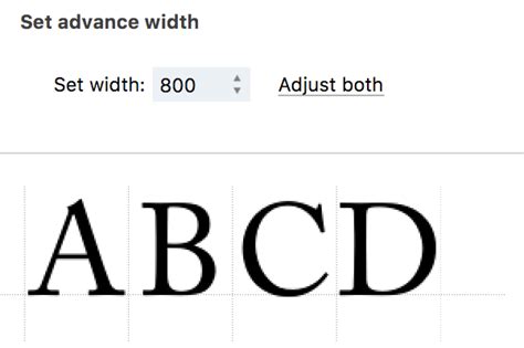 Editing Glyph Metrics