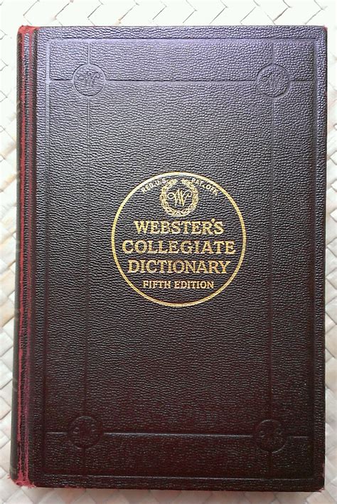 Belle Book And Candle Websters Collegiate Dictionary Fifth Edition 1947