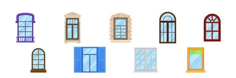 Window In Frame As Opening Wall For Passage Vector Image