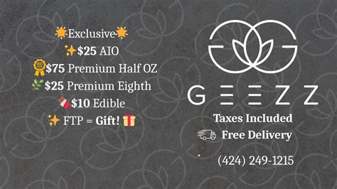 Geezz Delivery Victorville Menu Reviews Deals Weed Delivery In